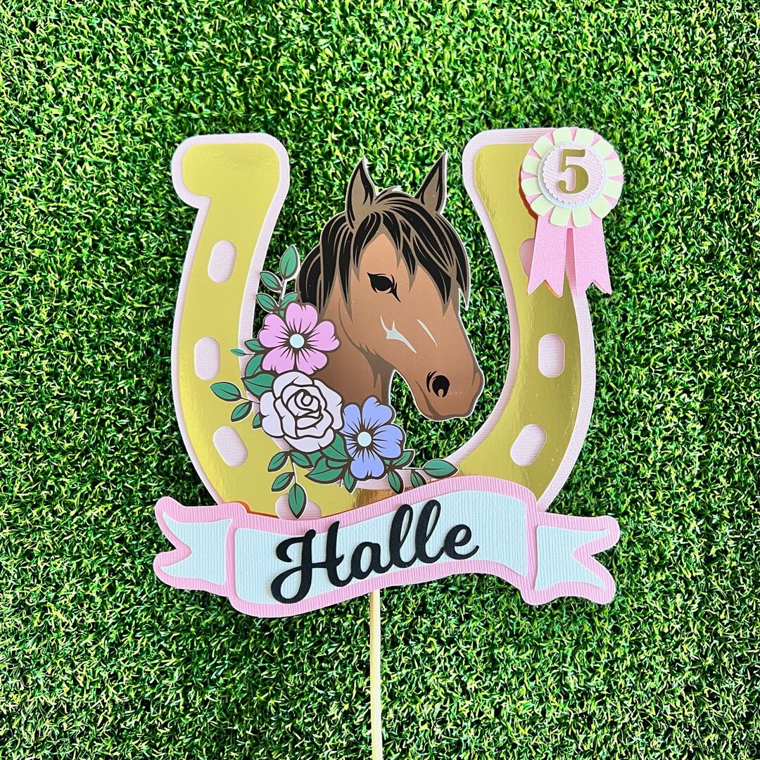 Pony Cake Topper, My First Rodeo, Equestrian Theme, Saddle up Birthday ...