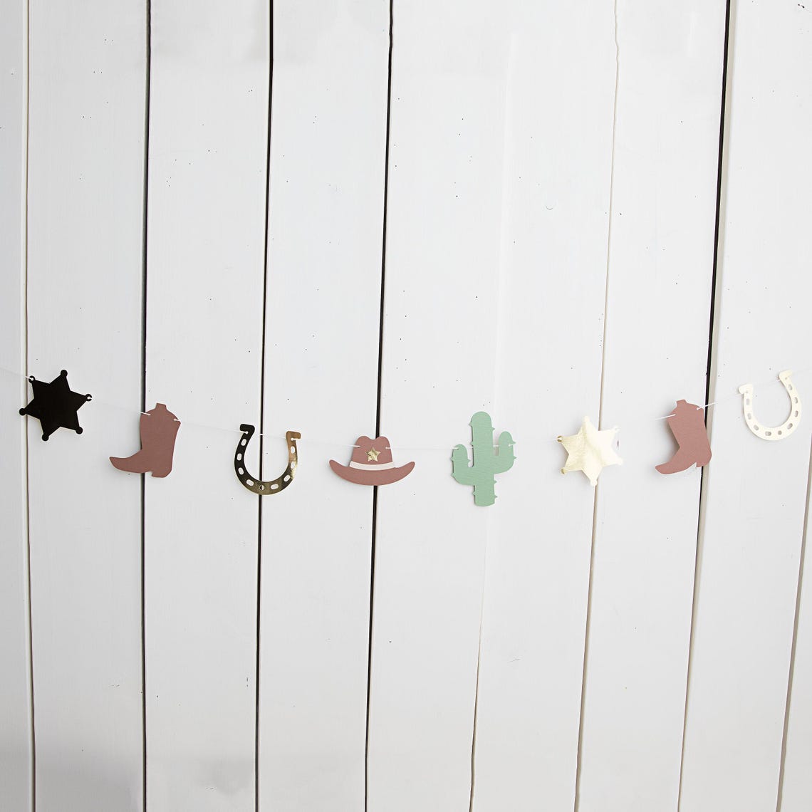 Rodeo Garland: Cowboy Party Banner, Wild West Decor - Etsy