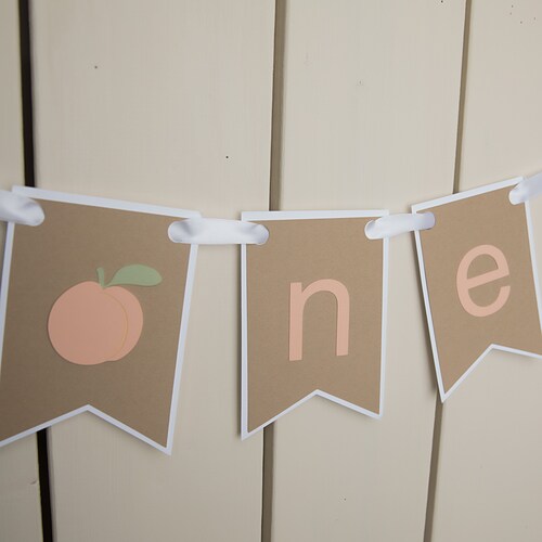 Peach Garland Peach Banner Sweet as a Peach Party | Etsy