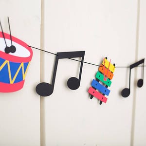 Musical Instrument Garland: Music Notes, Drums, Xylophone Bunting - Etsy