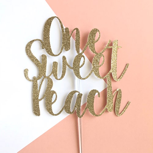 First Birthday Peach Favor Tag or Stickerself Editinstant | Etsy