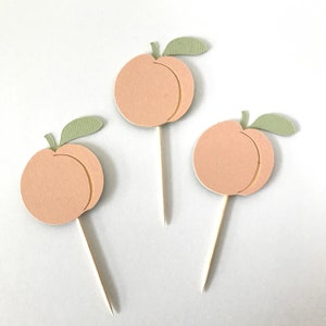 Peach Cupcake Toppers , Sweet as a Peach, One Sweet Peach, Sweet to Be ...