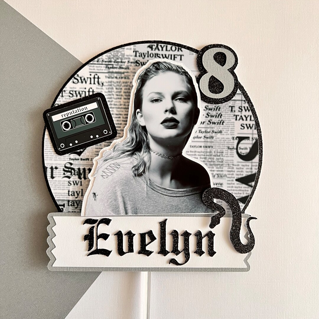 Taylor Swift Cake Topper, Personalized Reputation Cake Topper, in My ...