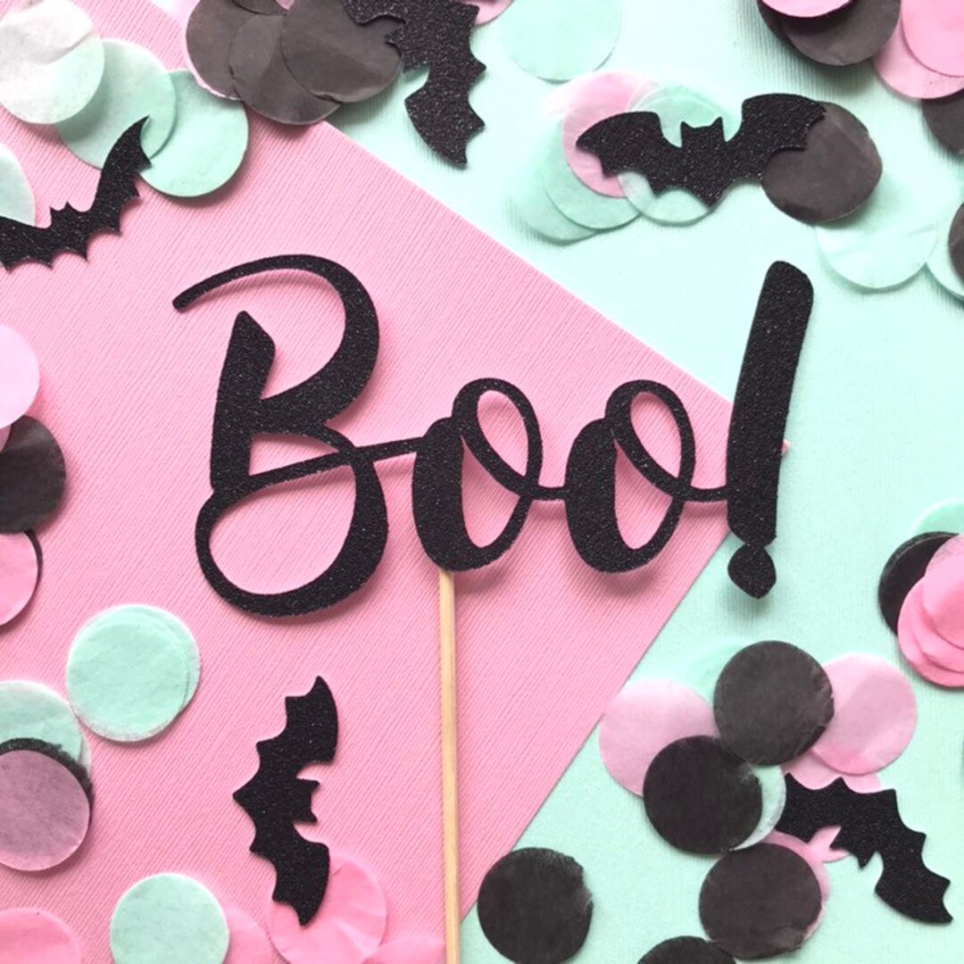 Boo Cake Topper: Halloween Party Decor, 5.5" Wide - Etsy