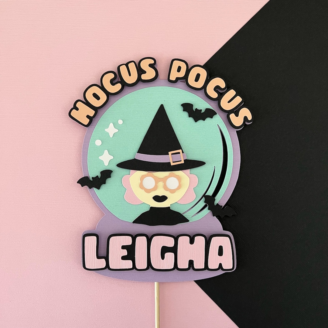 Personalized Witch Crystal Ball Cake Topper: Spooky Halloween Party ...