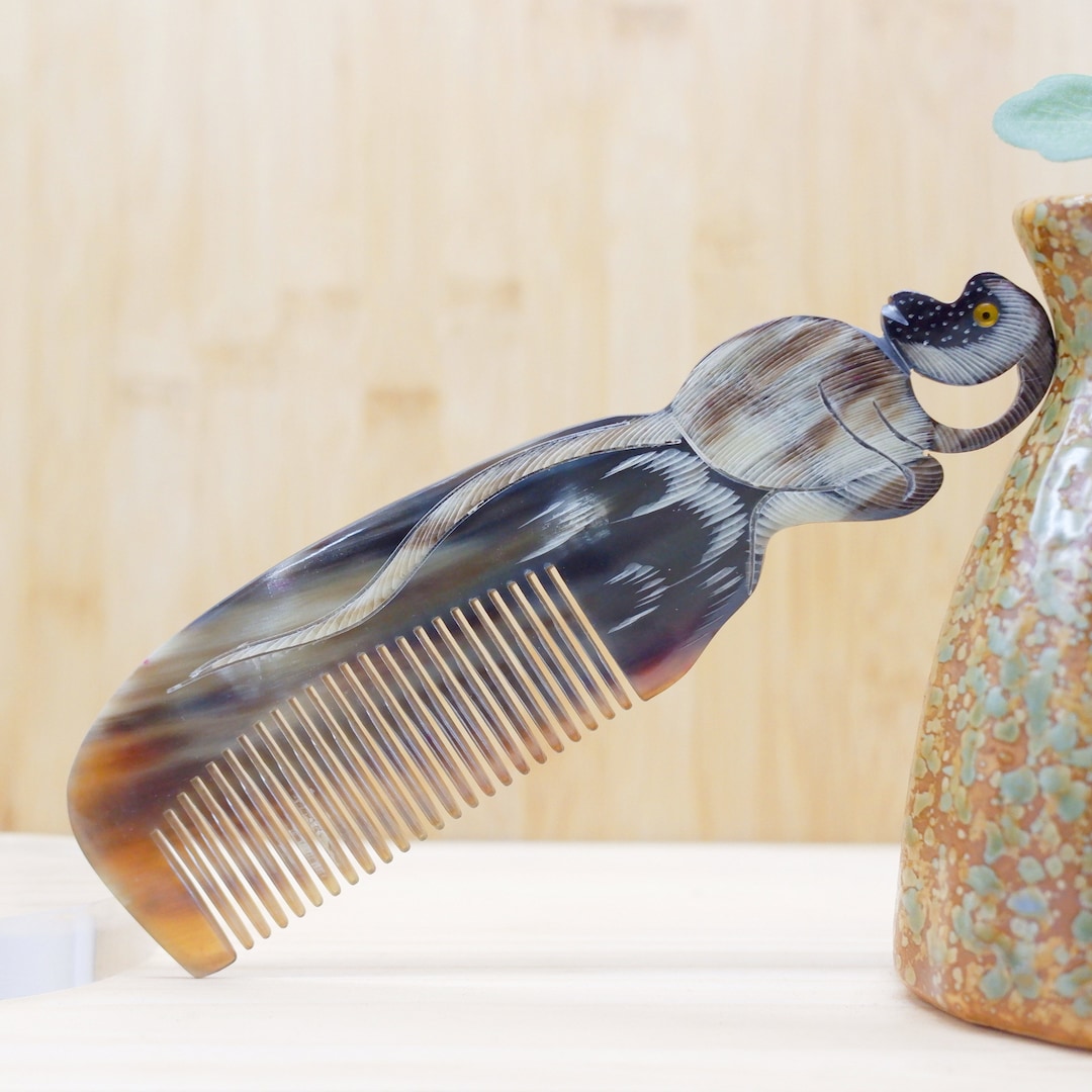 Personalized Monkey Natural Buffalo Horn Comb, Regular Tooth Comb ...