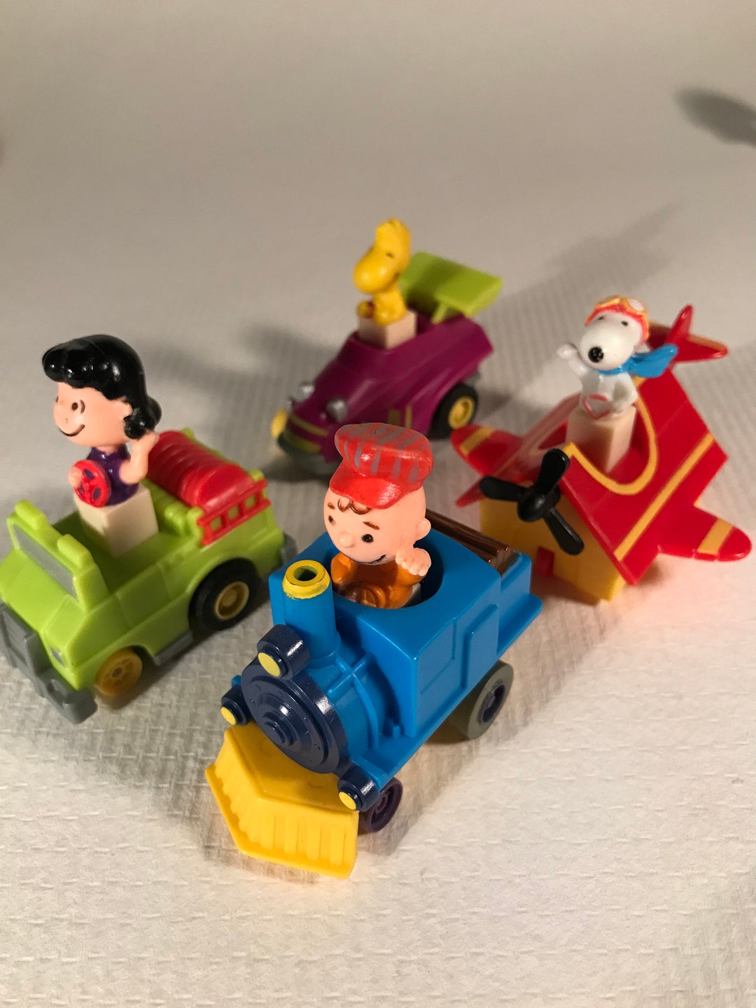 Vintage Antique 1966 1972 Set of 4 Four Peanuts Rev Toys Snoopy ...