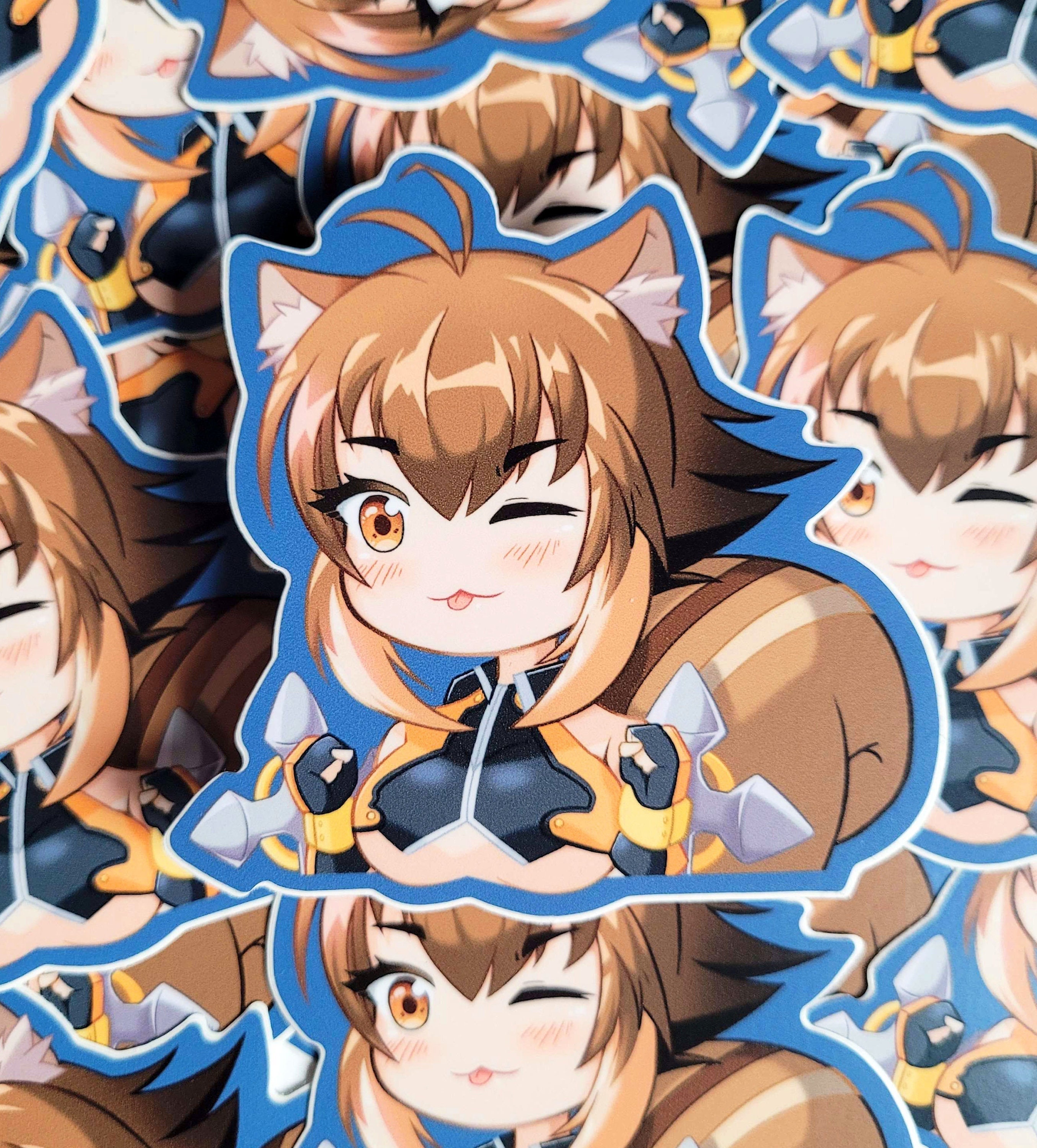 Blazblue Makoto Nanaya Fighting Game Video Game Chibi Etsy