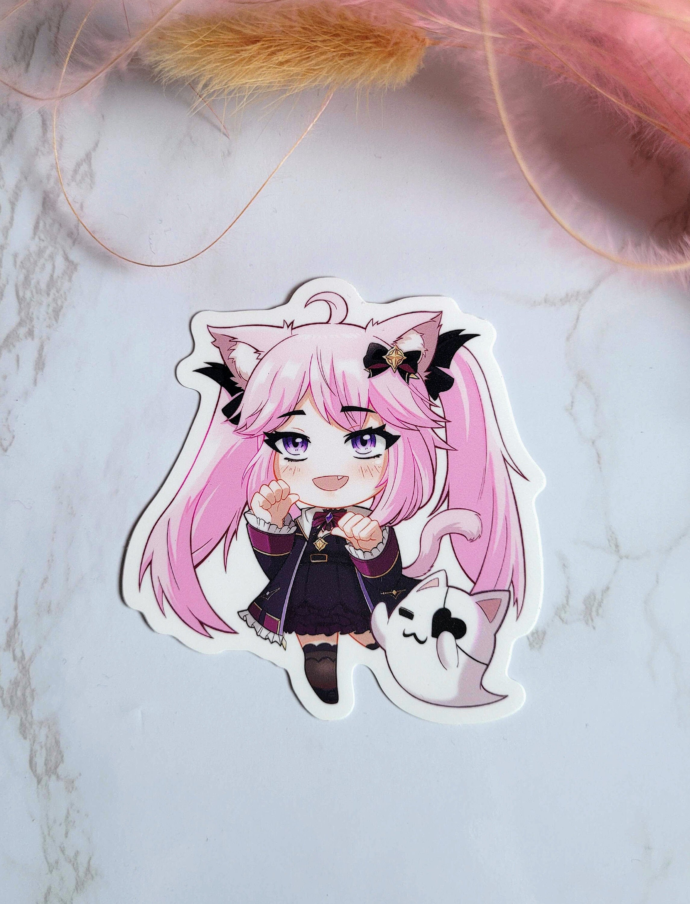 VSHOJO Vtuber Nyatasha Nyanners Fanart Vinyl Anime Sticker - Etsy