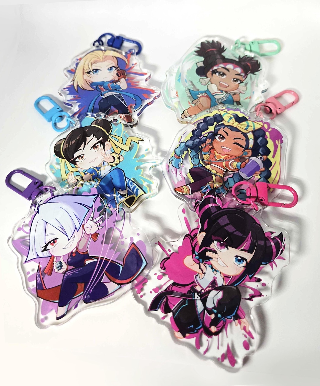 Street Fighter 6 | SF6 Keychains | Chun Li, Cammy, Aki, Kimberly, Lily ...