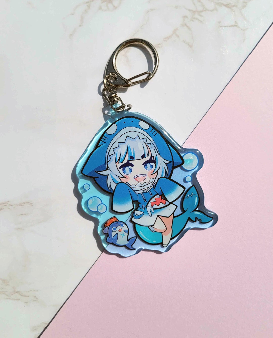 Hololive Myth-vtuber- Gawr Gura Acrylic Keychain - Etsy