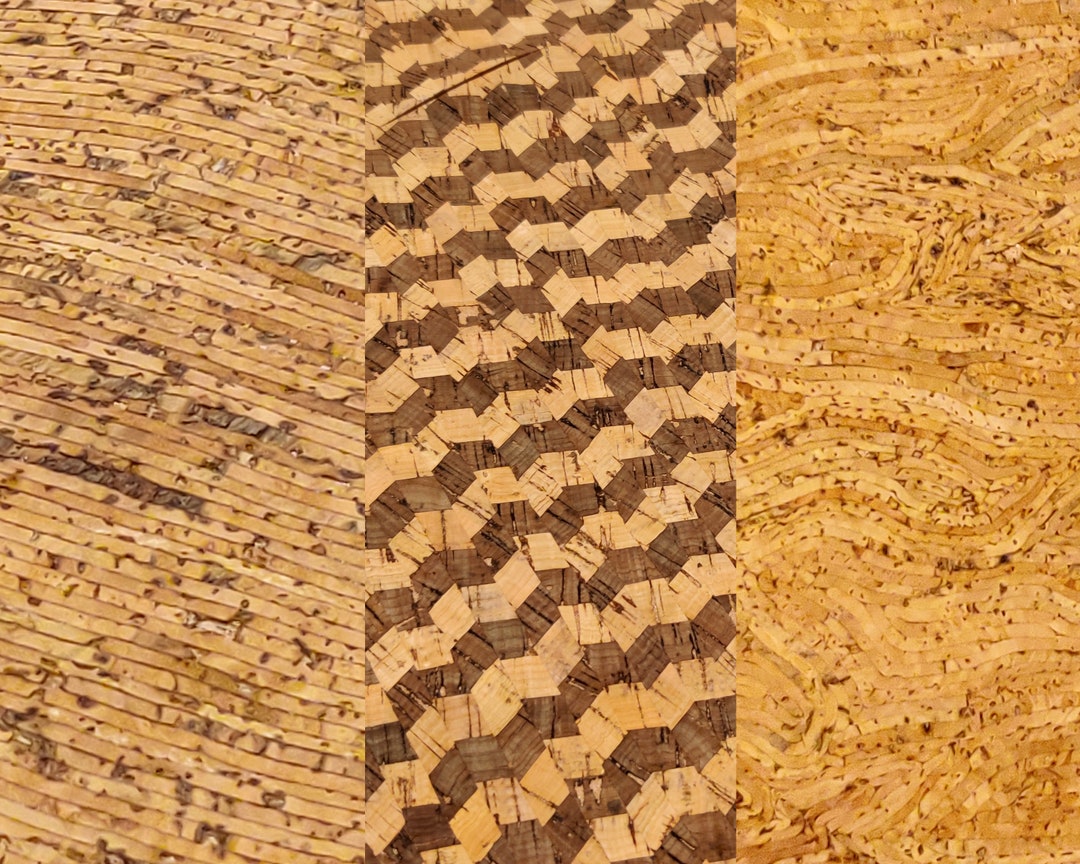 Natural Cork Fabric, Cork Leather Material, Cork Faux Leather Sheets ...