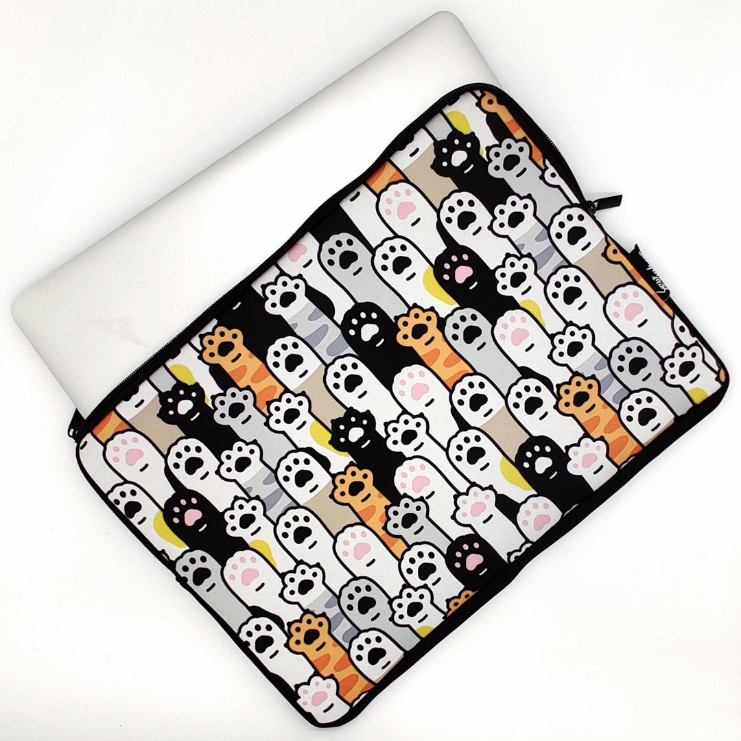 Cute Cat Paws Print 13-15 Inch MacBook Air Sleeve, Laptop Case, Soft ...