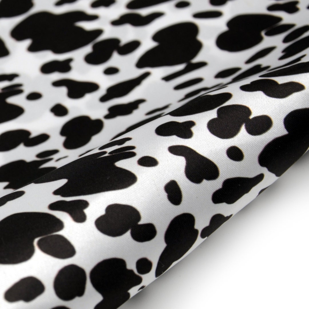 3 Pack Cow Print Satin Fabric, Cute Cow Print Silky Smooth Fabric for ...