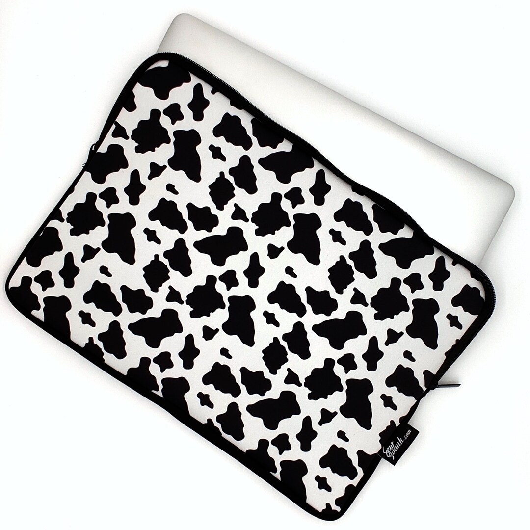 Cute Cow Print 13-15 Inch MacBook Air Sleeve, Laptop Case, Soft Water ...