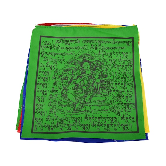 Traditional Mixed Prayer Flags set of 10 | Etsy