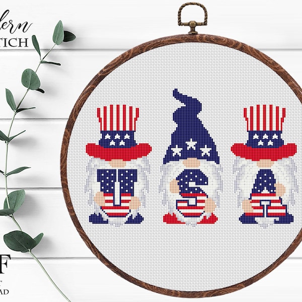 Patriotic Cross Stitch Pattern - Etsy