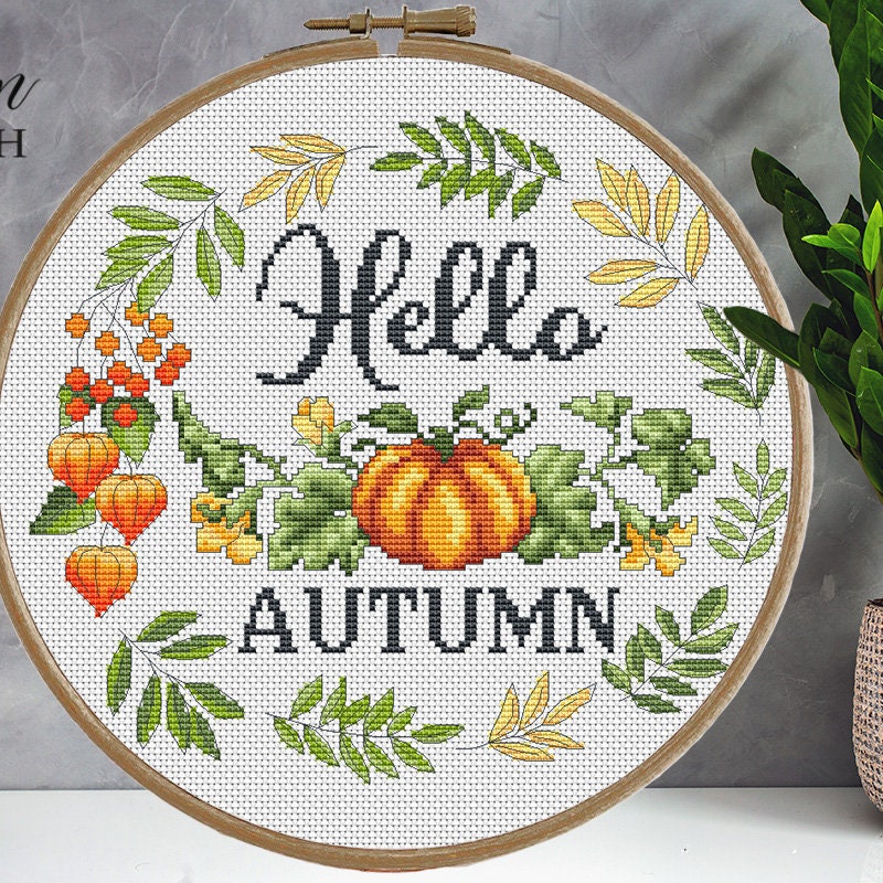 Autumn Cross Stitch - Etsy