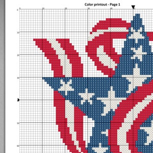 Patriotic Cross Stitch Pattern USA Cross Stitch, Independence Day Cross Stitch, 4th July Cross ...