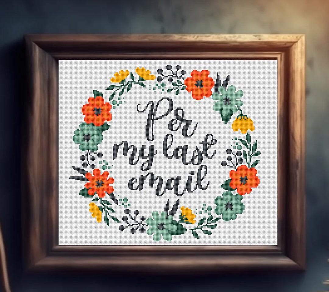 Funny Floral Cross Stitch Pattern | Sarcastic Needlepoint (PDF) - Etsy