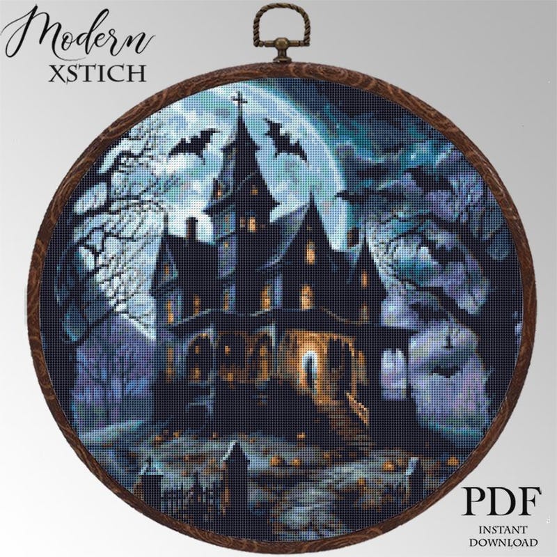 Scary Cross Stitch - Etsy