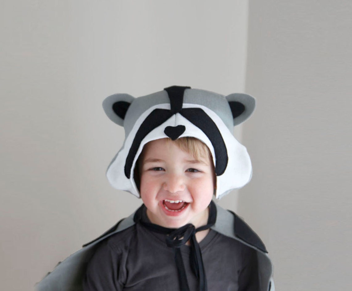Raccoon PATTERN DIY costume mask boy sewing instant download | Etsy