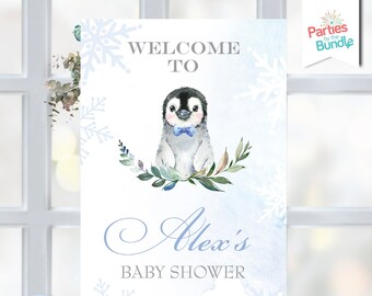 Penguin Welcome Sign | Etsy