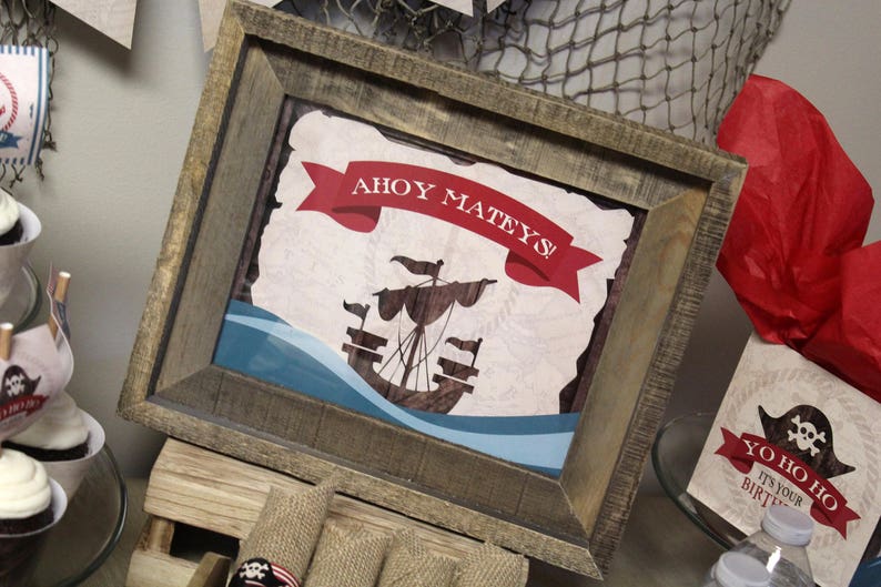 Pirate Birthday Welcome Sign, Pirate Party DIY Printable Party Sign ...