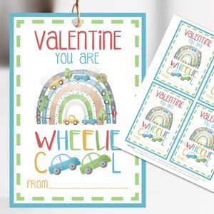 Printable Valentine's Day Gift Tag, Car Valentine Favor Tag, Printable ...