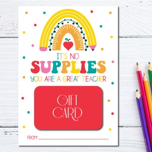 Teacher Appreciation Gift Card Holder | Back to School Teacher Gift ...