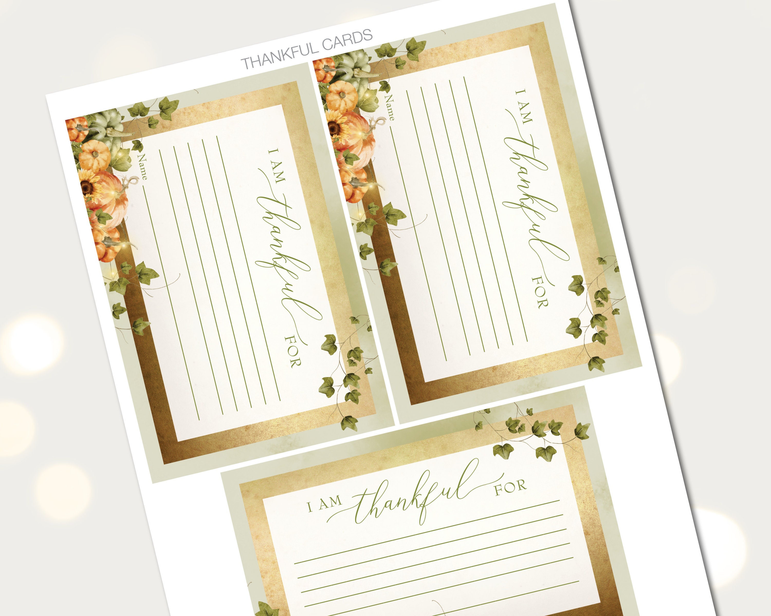 Thanksgiving Gratitude Card, Friendsgiving Thankful Cards, Thankful for ...