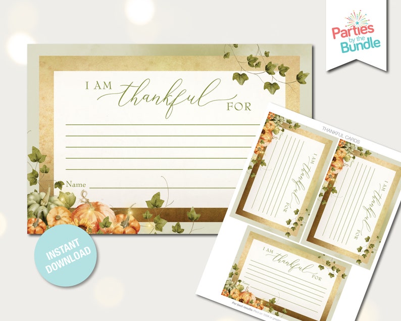 Thanksgiving Gratitude Card, Friendsgiving Thankful Cards, Thankful for ...