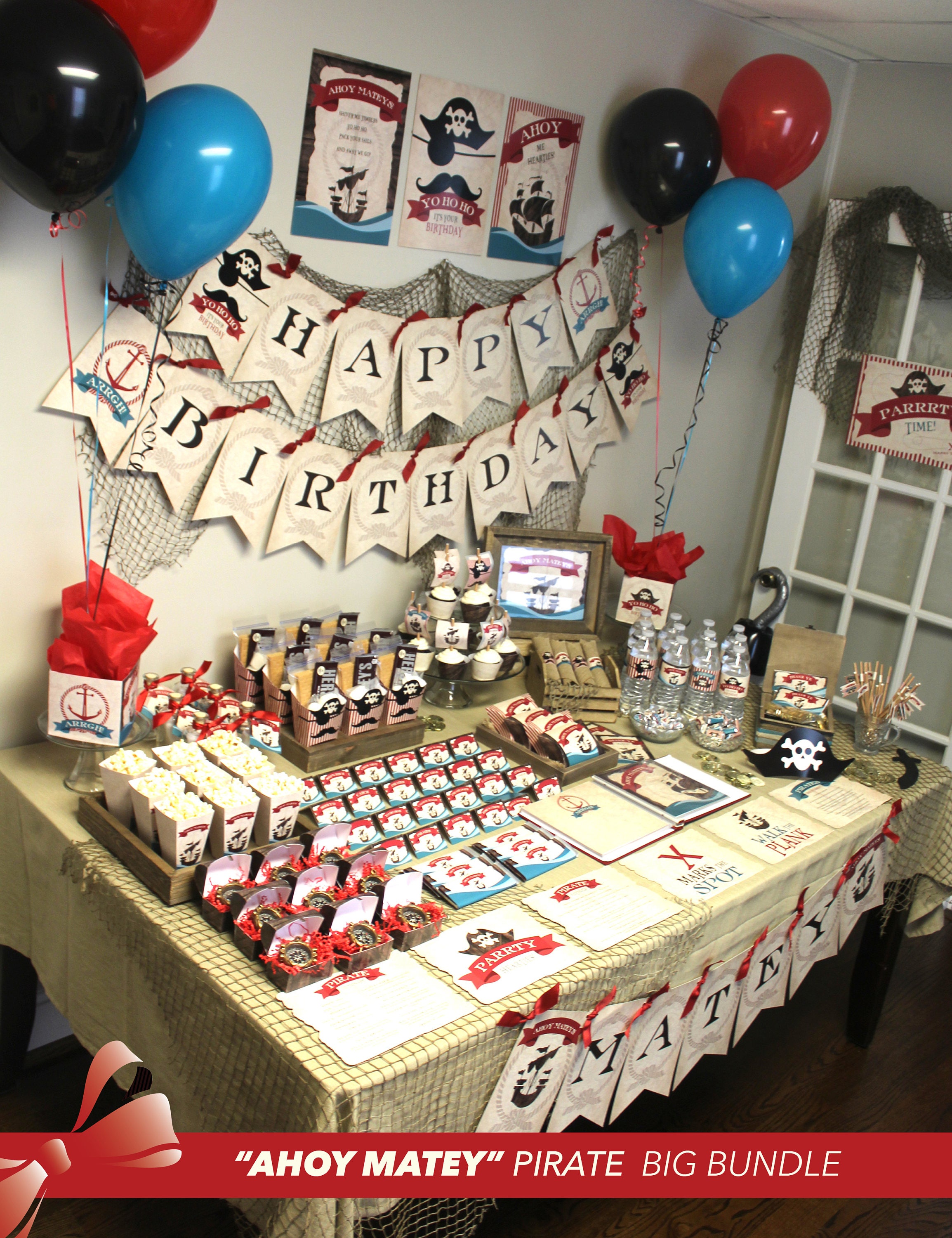 Pirate Printable Party, Pirate Birthday Printables, Pirate Birthday ...