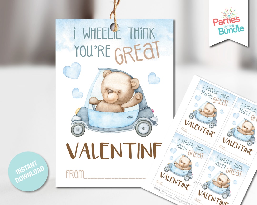Printable Valentine's Day Gift Tag, Valentine Favor Tag, Printable ...