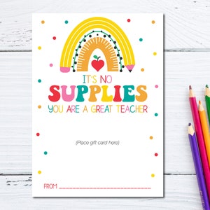 Teacher Appreciation Gift Card Holder | Back to School Teacher Gift ...