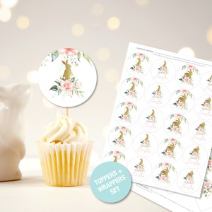 Easter Bunny Cupcake Toppers, Easter Printables, Easter Cupcake ...