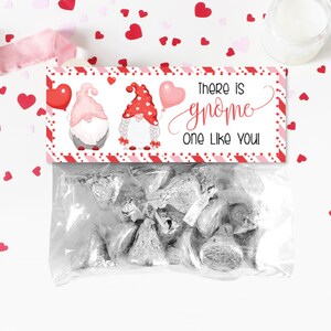 Valentine's Day Treat Topper, There's Gnome One Like You, Printable ...