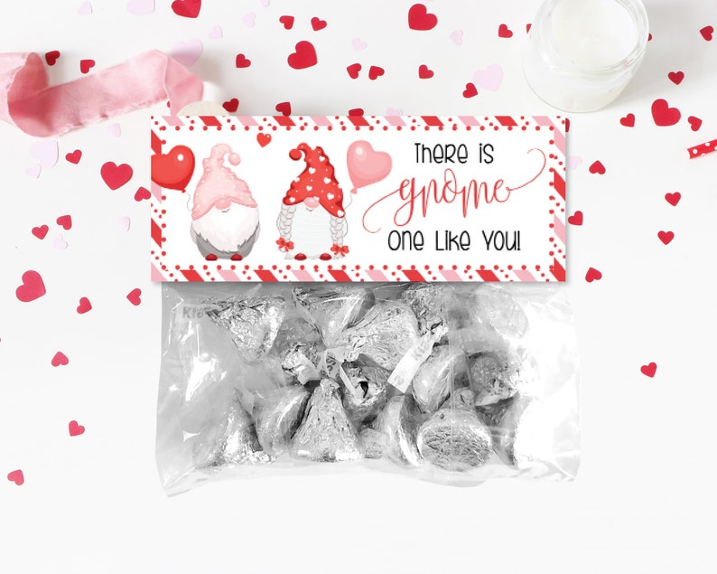 Valentine's Day Treat Topper There's Gnome One Like - Etsy