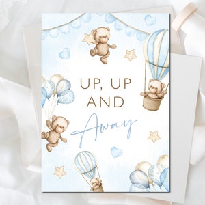 Teddy Bear Poster Set, Blue Teddy Bear Party Decorations, Birthday ...