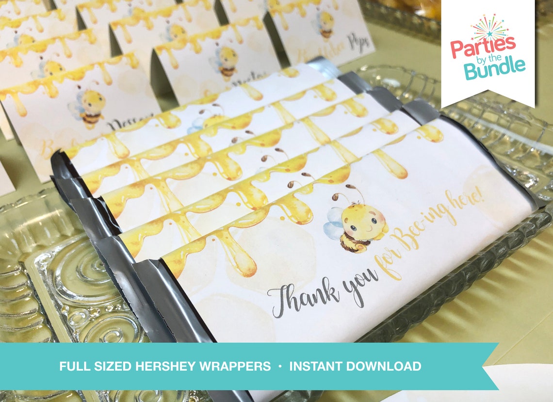 Bee Candy Bar Wrapper Party Printable Bee Birthday Candy Bar - Etsy