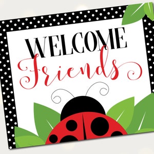 Ladybug Baby Shower Decorations, Welcome Sign, Ladybug Printables ...
