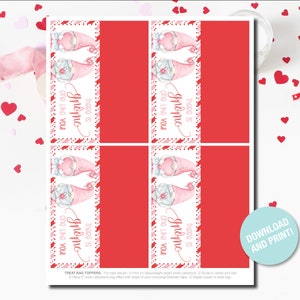 Valentine's Day Treat Topper, There's Gnome One Like You, Printable ...