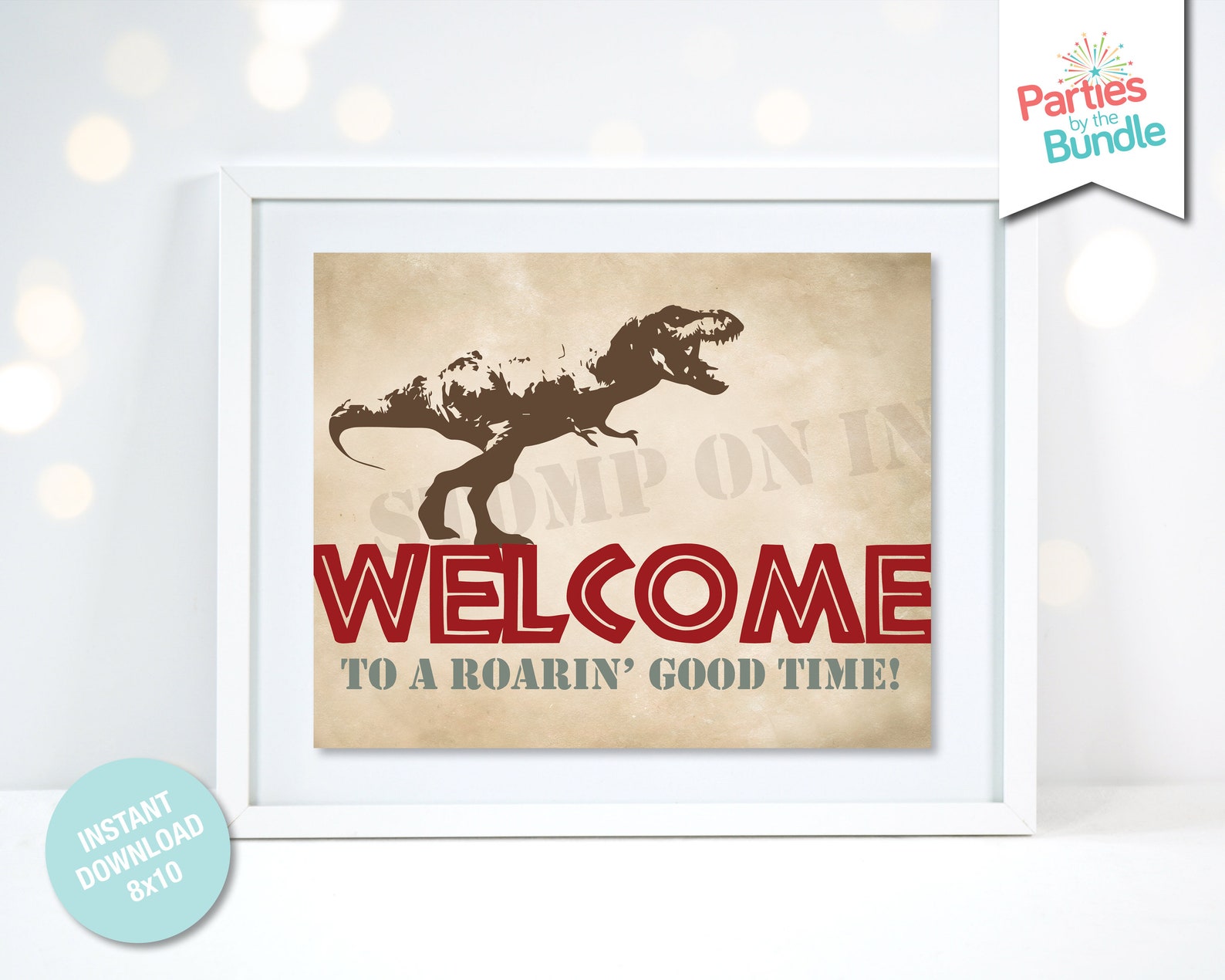 Dinosaur Birthday Party Decorations, Welcome Sign, Party Sign, Dinosaur ...