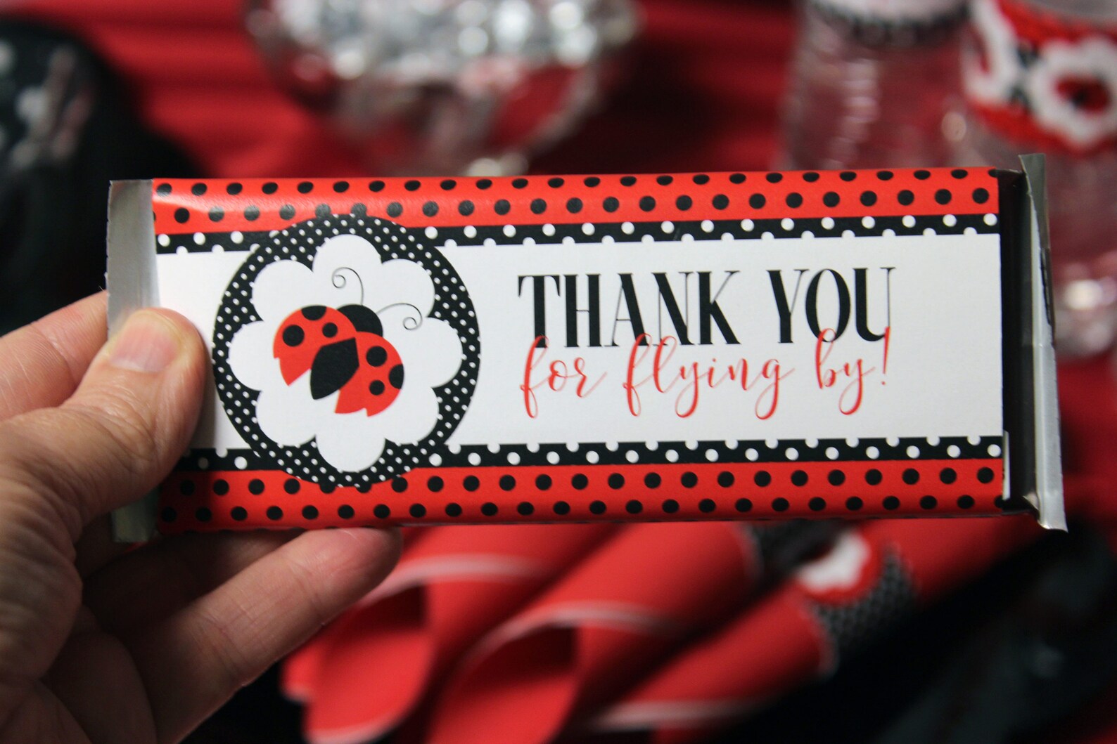 Ladybug Candy Bar Wrapper Baby Shower Printable Chocolate Bar - Etsy