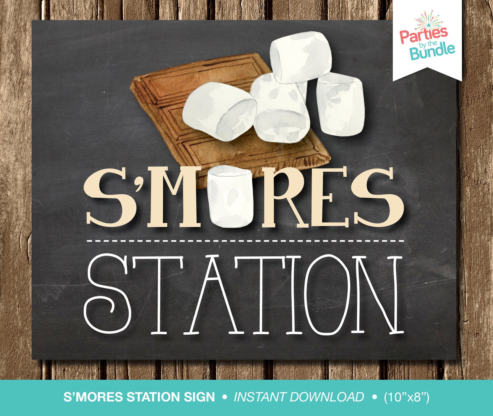 S'mores Station Printable Sign Smores Bar Sign - Etsy