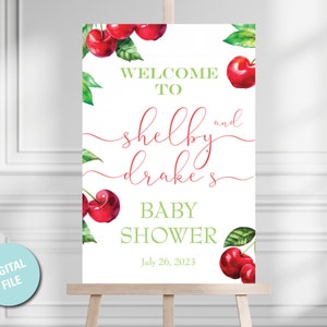 Cherry Baby Shower Welcome Sign: Sweet Celebration (digital File) CH1 ...