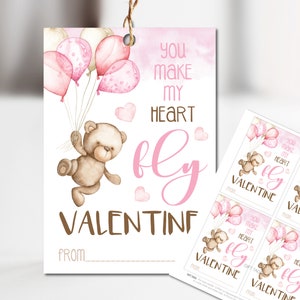 Printable Valentine's Day Gift Tag, Valentine Favor Tag, Printable ...