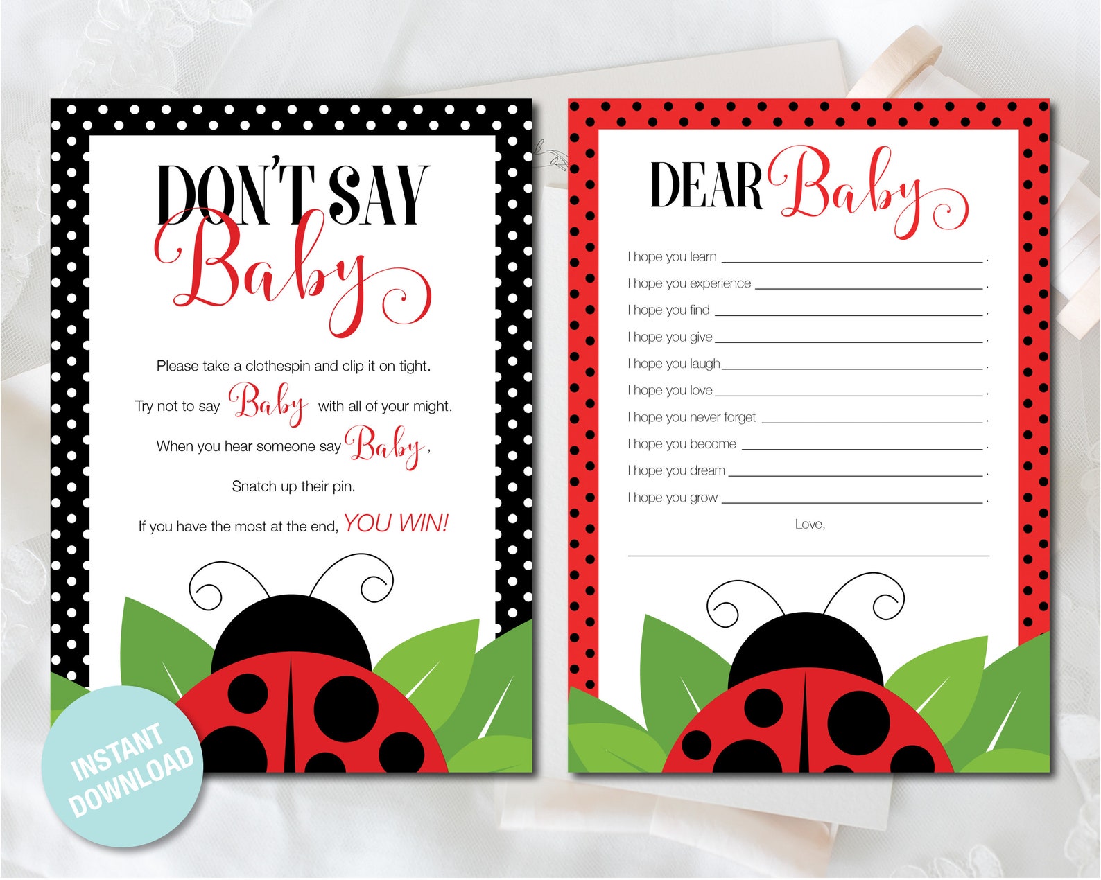 Ladybug Baby Shower Games, Little Lady Baby Shower Games, Ladybug Game ...