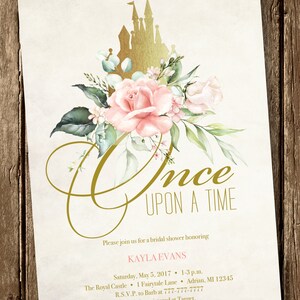 Princess Bridal Shower Invite Princess Invite Storybook | Etsy