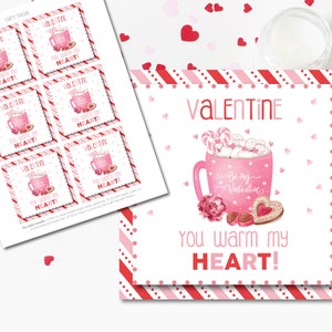 Printable Valentine's Day Gift Tag, Valentine's Favor Tag, Hot ...